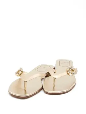 ROGER VIVIER Leather Thong Sandals