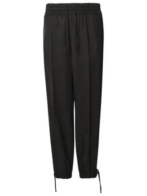 JIL SANDER Viscose Trousers - Black