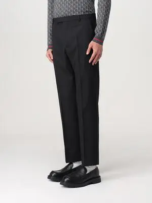 Gucci Slim Fit Wool Blend Tailored Trousers - Black