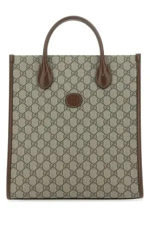 Gucci Gg Supreme Fabric And Leather Handbag - Multicolor