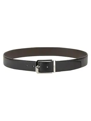 Zegna Reversible Leather Belt - Black