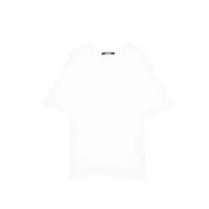 Jacquemus Silk Cotton Short Sleeve T-shirt - White