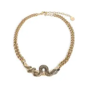 Roberto Cavalli Serpentine Necklace - Silver