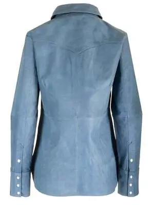 STAND STUDIO Western Style Leather Shirt