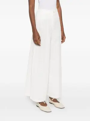 FORTE_FORTE Embroidered Cotton Trousers