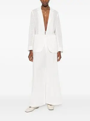 FORTE_FORTE Embroidered Cotton Trousers