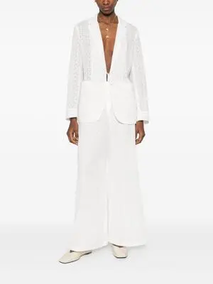 FORTE_FORTE Embroidered Cotton Trousers - Multicolor
