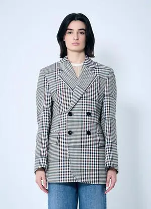 Bottega Veneta Structured Check-cotton Blazer - Brown