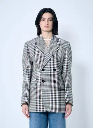 Bottega Veneta Checked Cotton Blazer - Brown