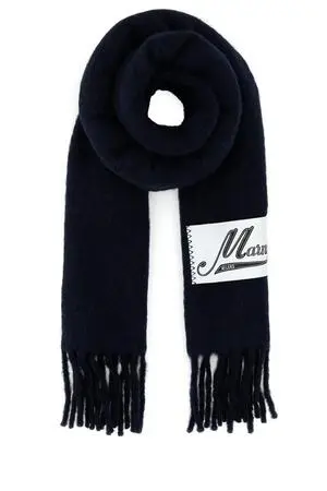 Marni Midnight Alpaca Blend Scarf - Blue