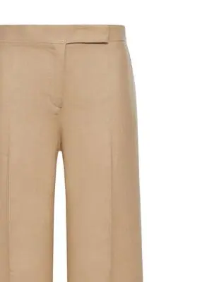 Max Mara Linen High-waisted Trousers - Multicolor
