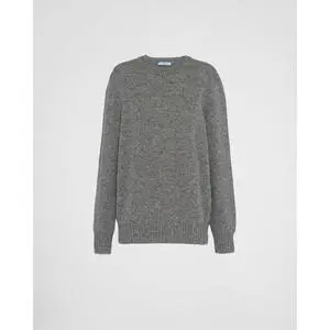 Prada Wool And Cashmere Crew-neck Sweater - Gray
