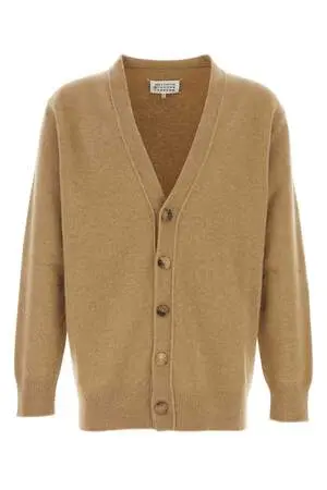 MAISON MARGIELA Cappuccino Wool Cardigan - Brown