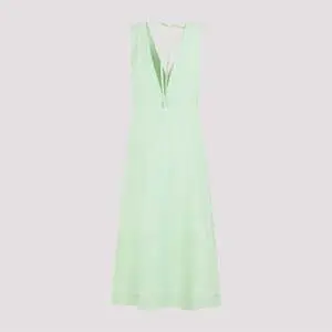 Bottega Veneta Compact Cotton Midi Dress - Green