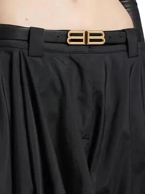 Balenciaga Bolero Bb Leather Belt - Black