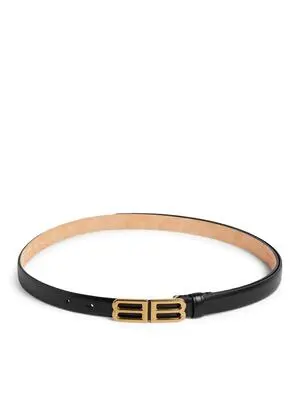 Balenciaga Bolero Bb Leather Belt - Black