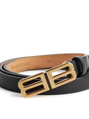 Balenciaga Bolero Bb Leather Belt - Black