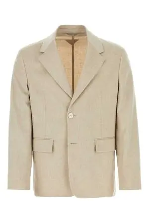 Prada Melange Sand Cashmere Blazer - Brown
