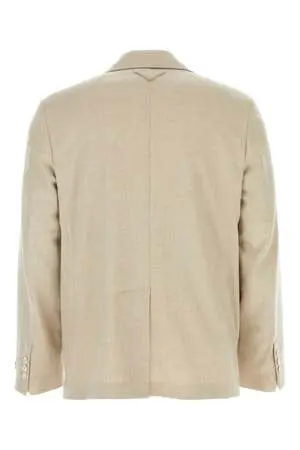 Prada Melange Sand Cashmere Blazer
