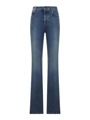 Balenciaga High-waisted Jeans In Vintage Blue - Multicolor