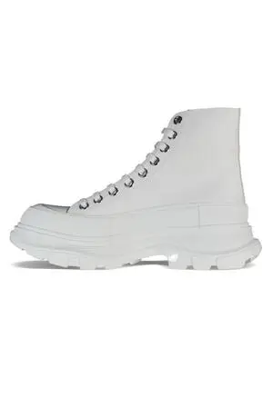 Alexander McQueen Tread Slick High Top Sneakers - White
