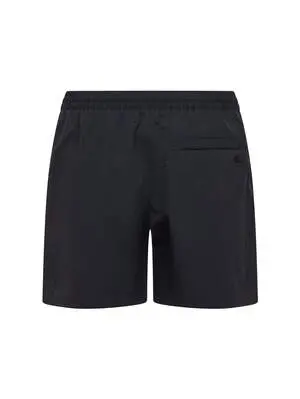 Burberry Black Nylon Swim Shorts With Check Trims