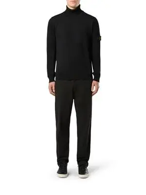 Stone Island Compass Logo Turtleneck Sweater