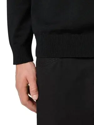 Stone Island Compass Logo Turtleneck Sweater - Black