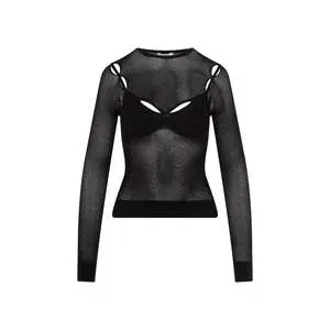 Off-White Net Arrow Bralette Top - Black