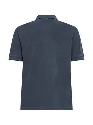 Herno Blue Cotton Pique Logo Polo Shirt - Multicolor