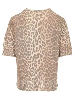 GANNI Leopard Print T-shirt
