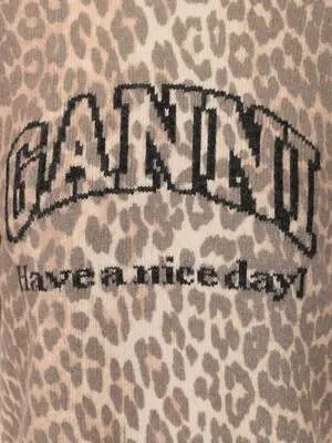 GANNI Leopard Print T-shirt