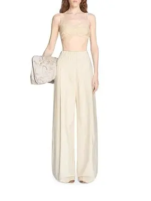 Dries Van Noten Striped Wide-leg Trousers - Cream