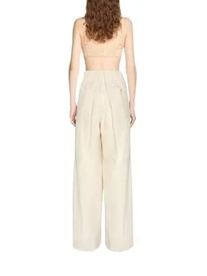 Dries Van Noten Striped Wide-leg Trousers - Cream