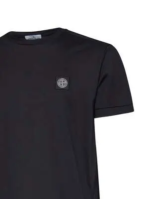 Stone Island Black 60/2 Cotton Jersey Slim-fit T-shirt - Multicolor