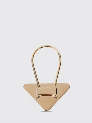 Prada Metal Key Ring With Triangular Logo