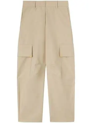 Palm Angels Beige Carrot Cargo Pants - Cream