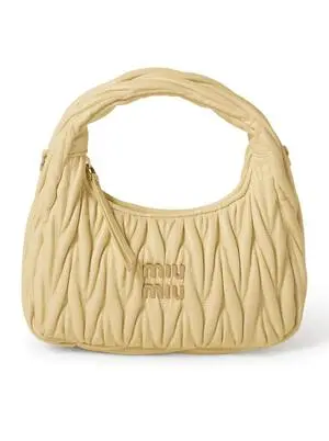 Miu Miu Wander Hobo Bag In Quilted Nappa - Multicolor