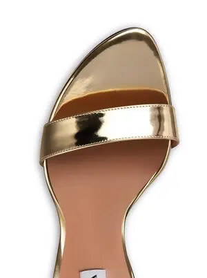 Alaïa Mirror-effect Sandals - Silver