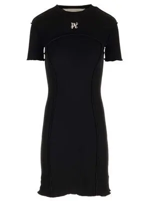 Palm Angels Monogram Mini Dress - Black