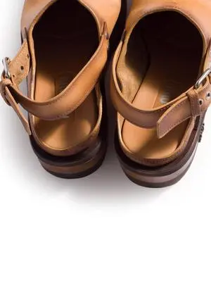 Miu Miu Leather Foule Sabot