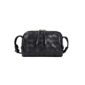 Bottega Veneta Leather Concert Bag - Black