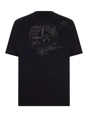 Stone Island T-shirt With Compass Logo Print