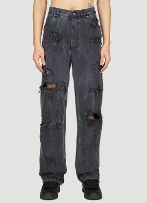Dolce & Gabbana Distressed Denim Jeans - Black