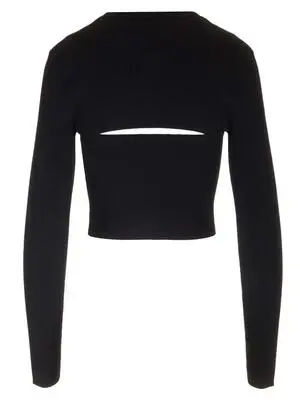 Alexander Wang Ribbed Stretch Viscose Twin-set Top