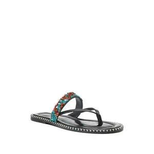 Dries Van Noten Embellished Flat Sandals - Purple