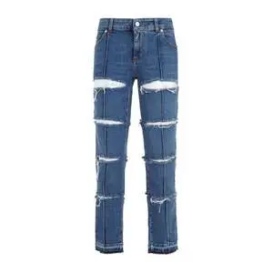 Alexander McQueen Denim Pants - Blue