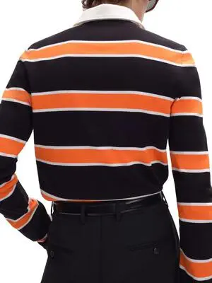Celine Striped Cotton Jersey Polo