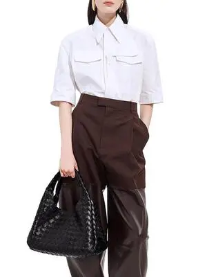 Bottega Veneta Woven Leather Bell Bag