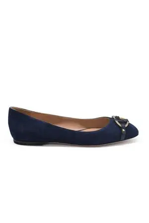 Valentino Garavani Suede Ballerina Flats - Blue